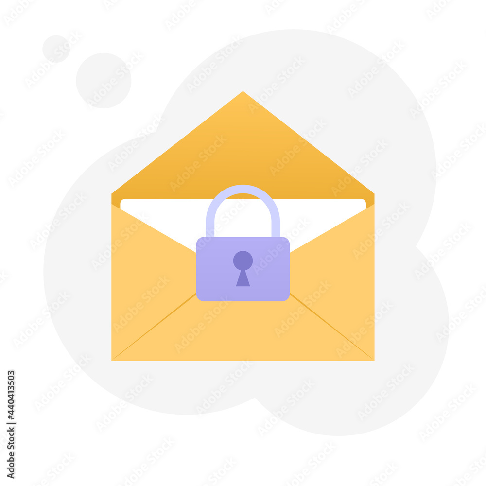 Data protection in computer folder with a purple lock. Cybersecurity ...