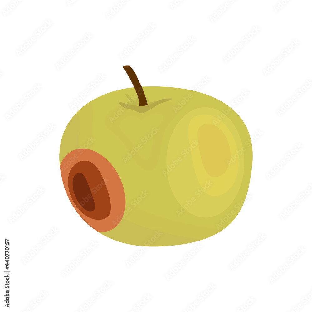 Vector de Stock Apple yellow, ripe, rotten. The concept of the process ...