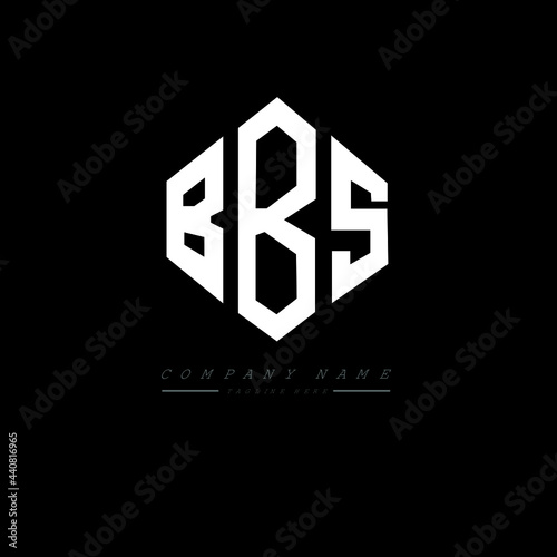 BBS letter logo design with polygon shape. BBS polygon logo monogram ...