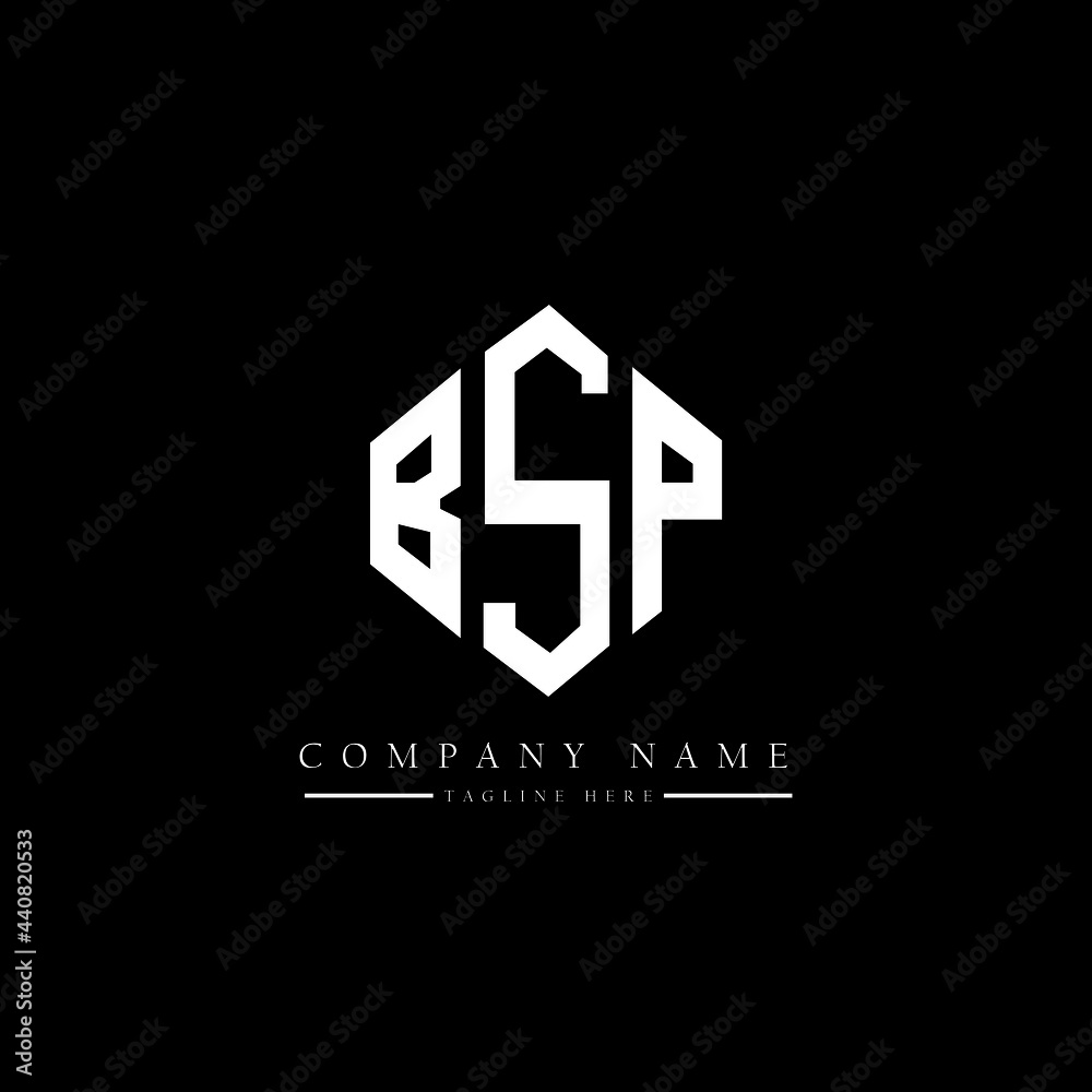 Vektor BSP letter logo design with polygon shape. BSP polygon logo ...