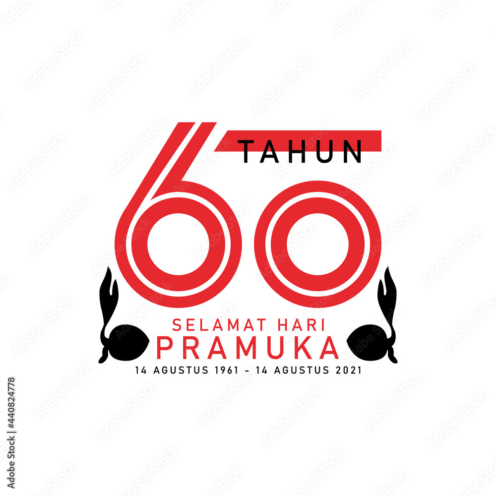 Gerakan pramuka indonesia logo design isolated on white background ...