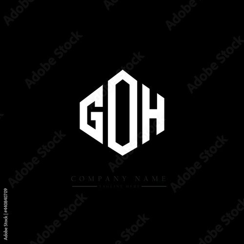 GOH letter logo design with polygon shape. GOH polygon logo monogram ...