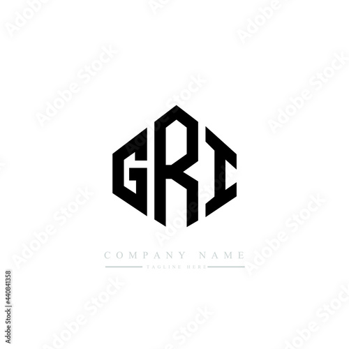 GRI letter logo design with polygon shape. GRI polygon logo monogram ...