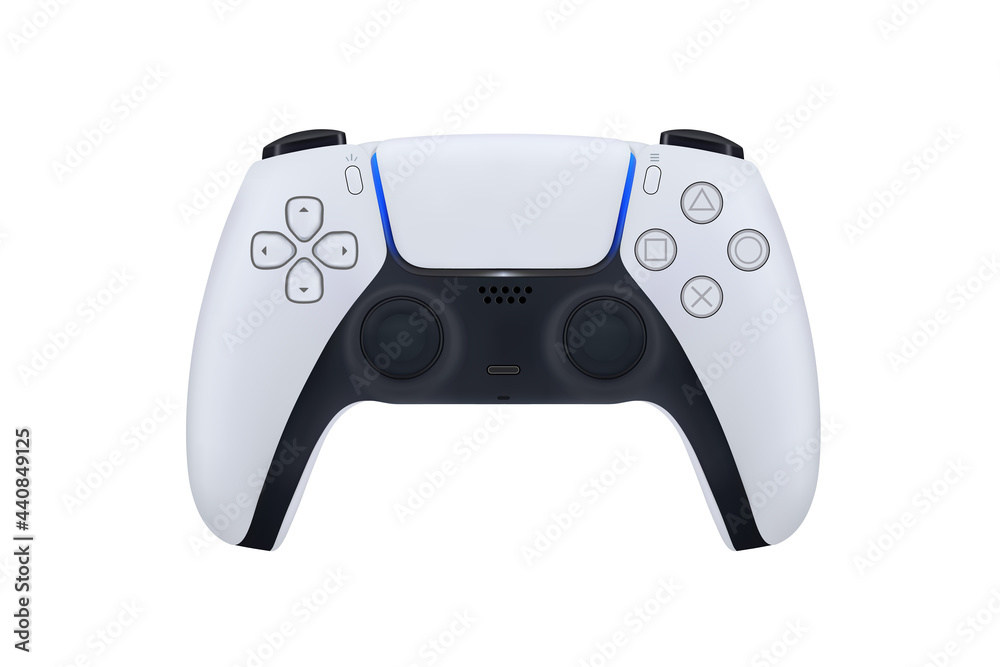 Game joystick ps5 in vector. Gamepad for the console Playstation 5 in ...