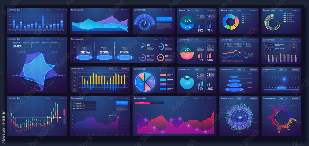 Different UI, UX, GUI mobile screens modern infographic. Template ...