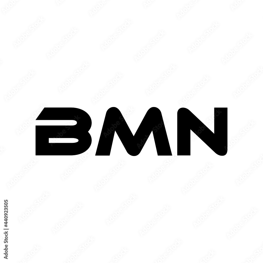 Image vectorielle Stock BMN letter logo design with white background in ...