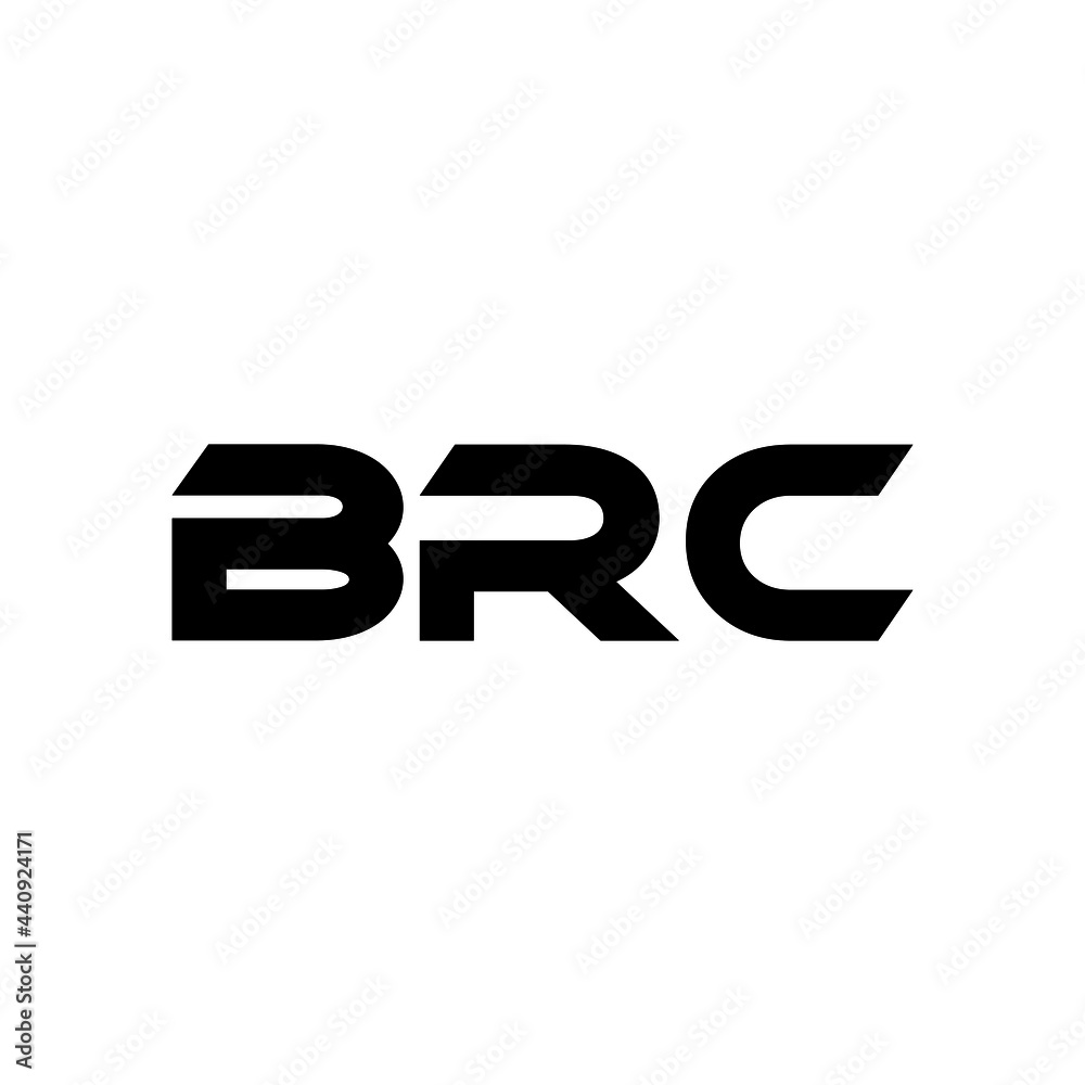 Stock-Vektorgrafik „BRC letter logo design with white background in ...