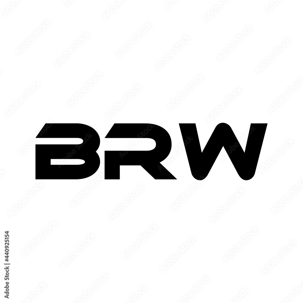 BRW letter logo design with white background in illustrator, vector ...