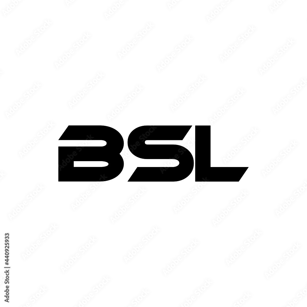 RSL letter logo design with white background in illustrator, vector ...