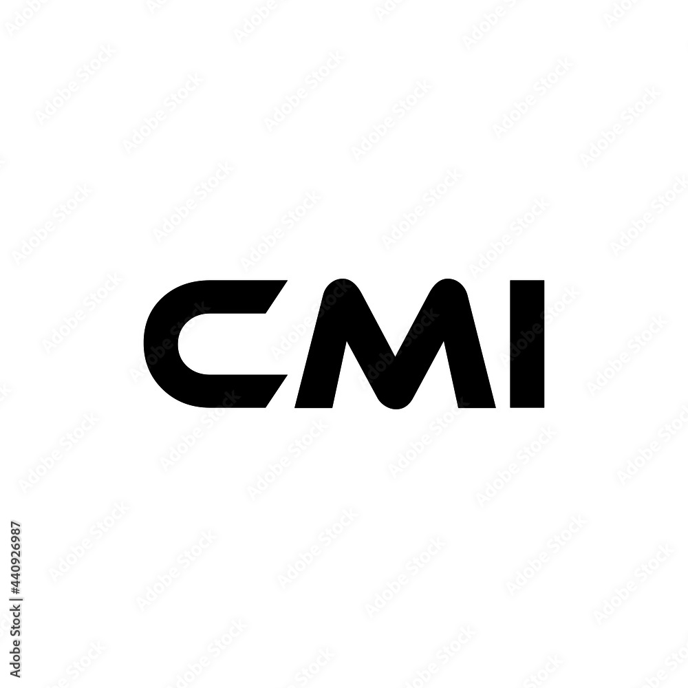 CMI letter logo design with white background in illustrator, vector ...