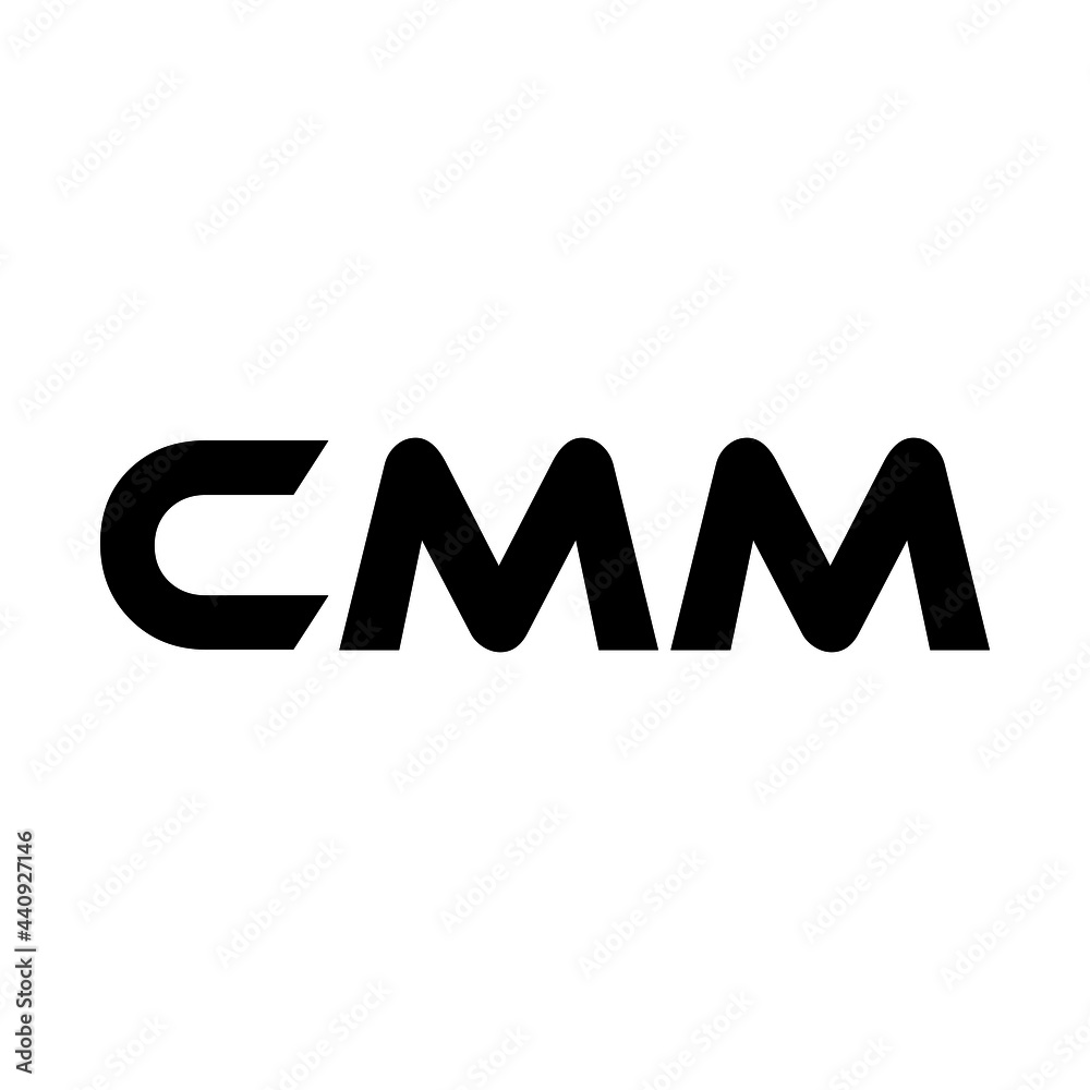 Stock-Vektorgrafik „CMM letter logo design with white background in ...