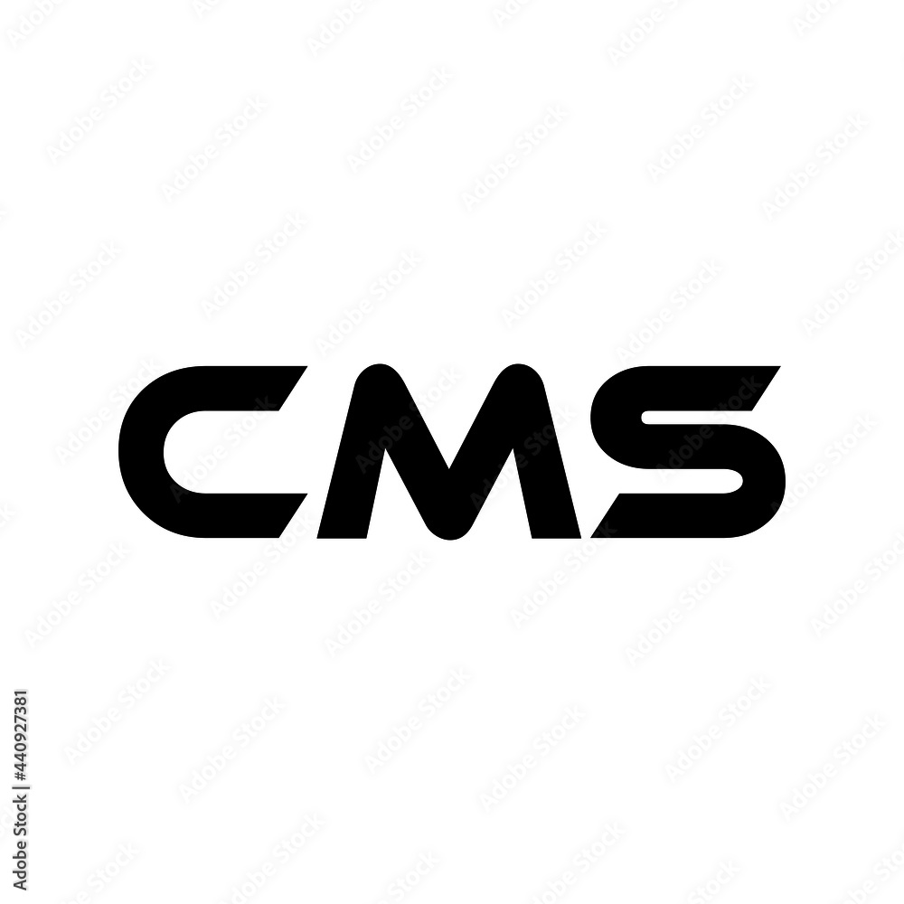 CMS letter logo design with white background in illustrator, vector ...