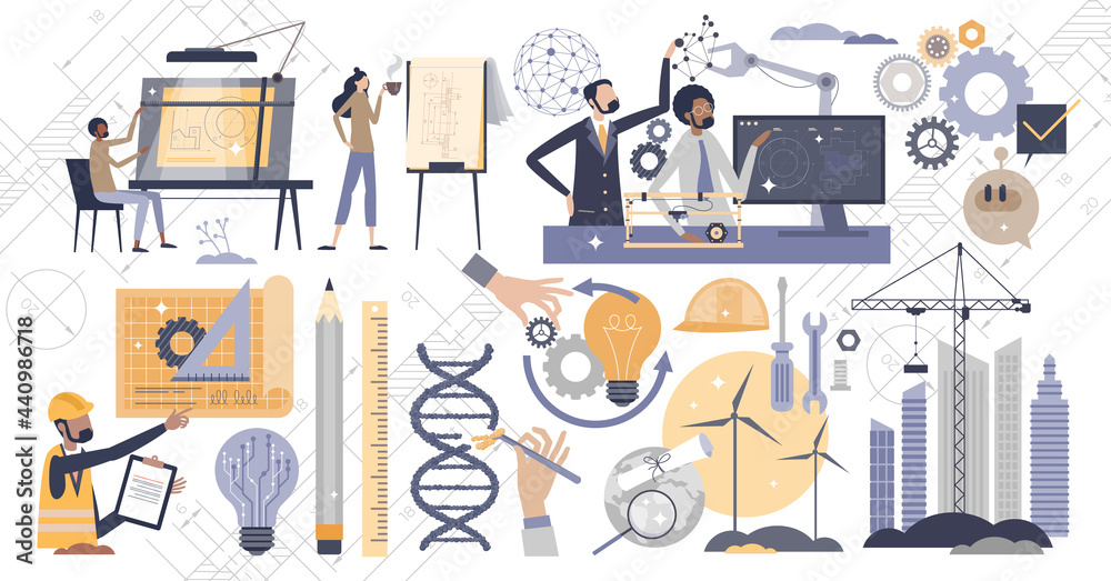 Engineering elements with industrial project development tiny person ...