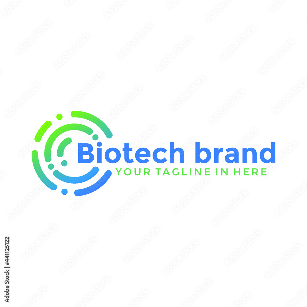 biotech logo design inspiration idea Stock Vector | Adobe Stock