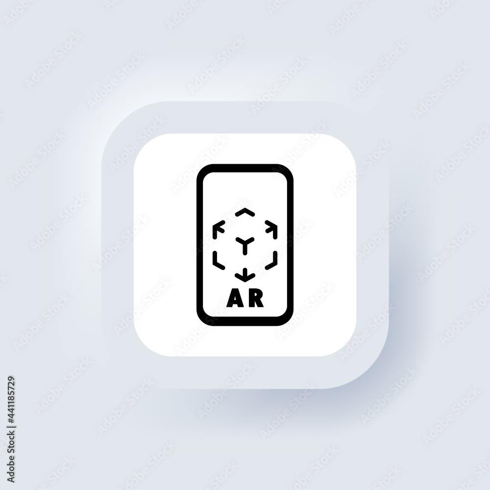 Augmented reality icon. Concept AR symbol. Electricity bill. Concept of ...