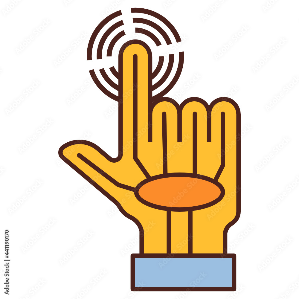 Robotic Hand Color Icon design, Industry 4.0 Symbol on white background ...