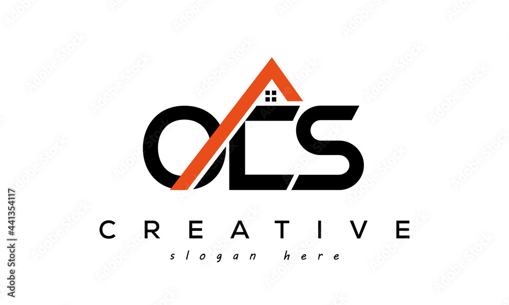 initial OCS letters real estate construction logo vector Stock Vector ...