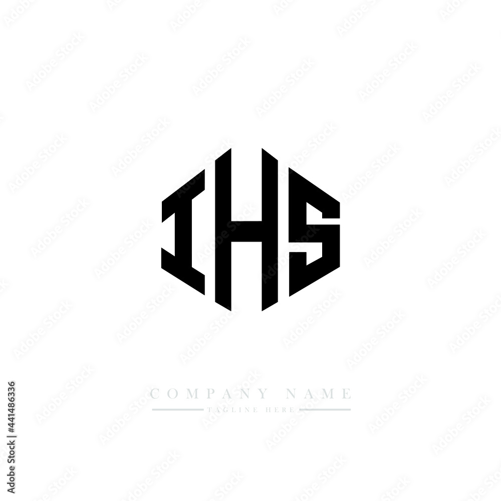Vektor IHS letter logo design with polygon shape. IHS polygon logo ...