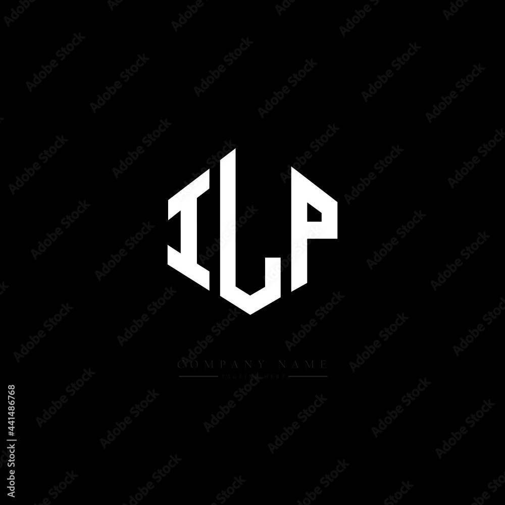 Image vectorielle Stock ILP letter logo design with polygon shape. ILP ...