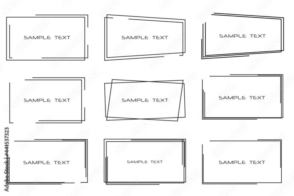 Rectangular black frames for your text. Backgrounds for tags, labels ...