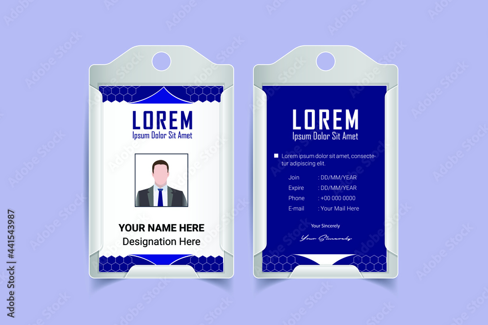 ID Card Design for Corporate Employee. Luxury, Modern, Elegant ...