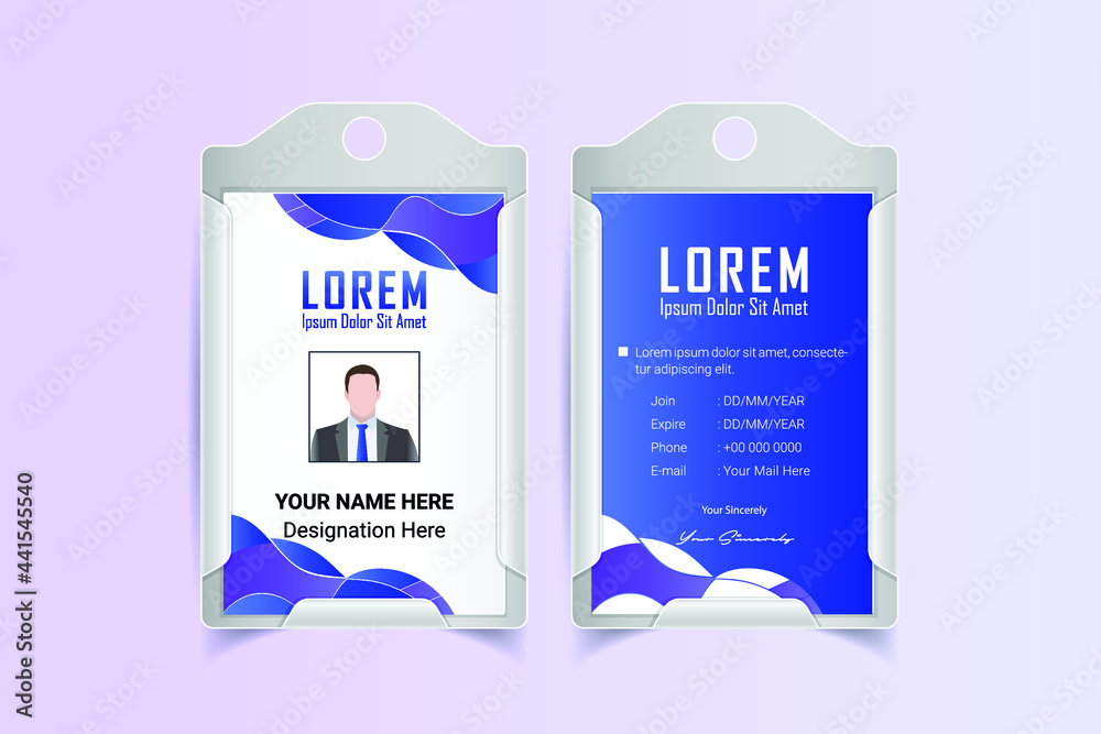 ID Card Design for Corporate Employee. Luxury, Modern, Elegant ...