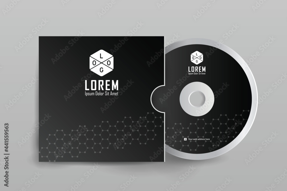Vector de Stock CD cover and Disk design. Luxury, Modern, Elegant ...
