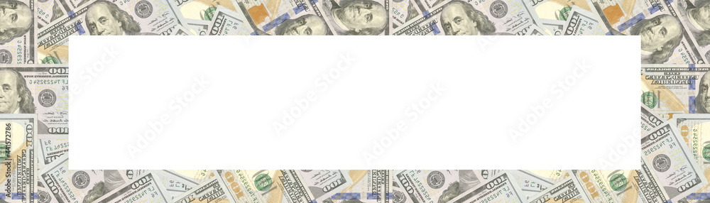 USA dollars frame banner background . 3D illustration Stock Photo ...