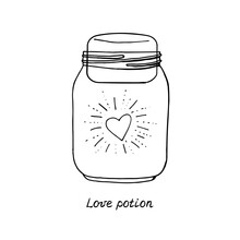 Abstract Heart Jar Line Drawing Free Stock Photo - Public Domain Pictures