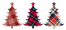 Plaid Christmas Trees Free Stock Photo - Public Domain Pictures