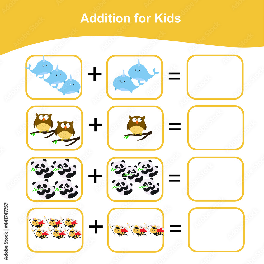 Counting game for preschool children. This worksheet is good for ...