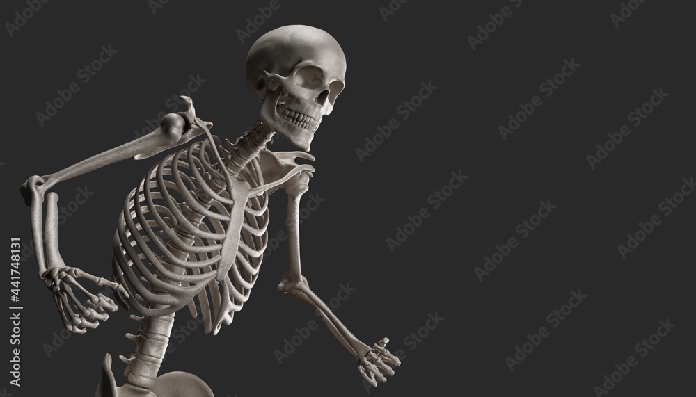 angry skeleton model 3d render Stock Illustration | Adobe Stock