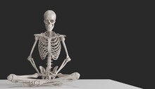 Meditating Halloween Skeleton Free Stock Photo - Public Domain Pictures