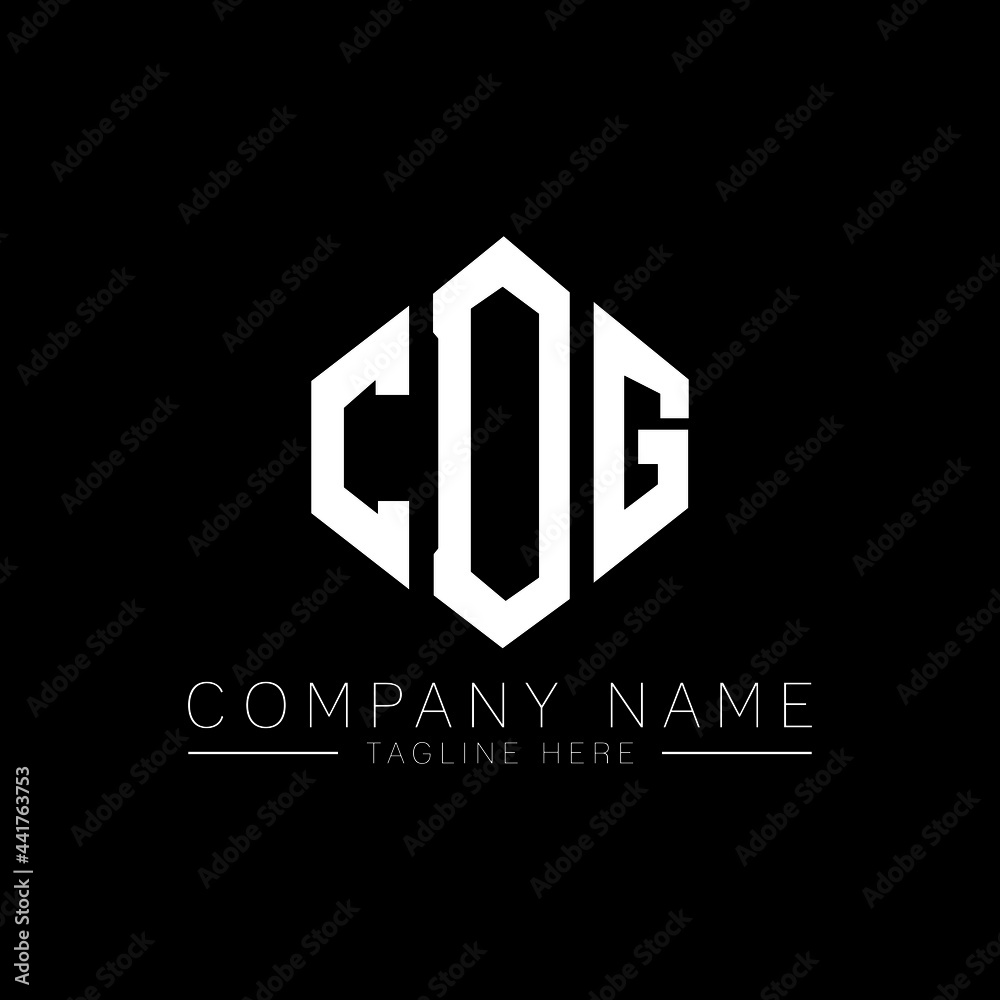 Image vectorielle Stock CDG letter logo design with polygon shape. CDG ...