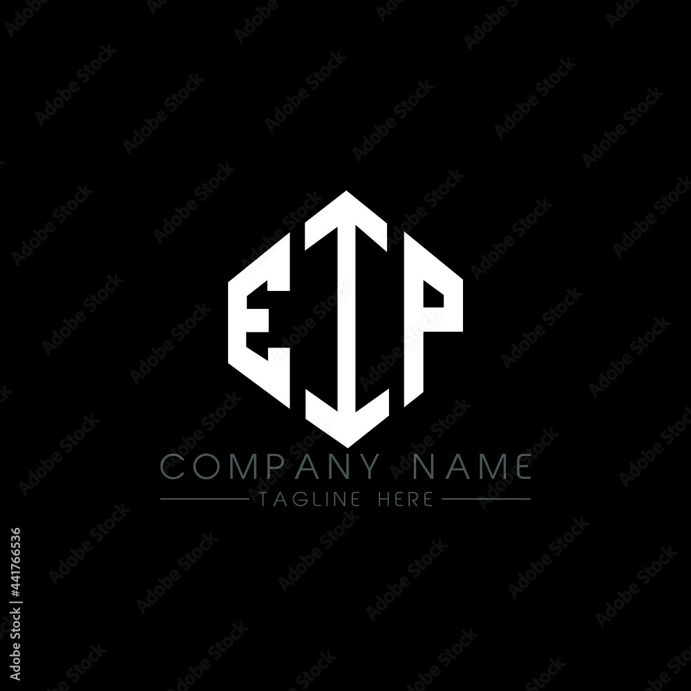 Image vectorielle Stock EIP letter logo design with polygon shape. EIP ...