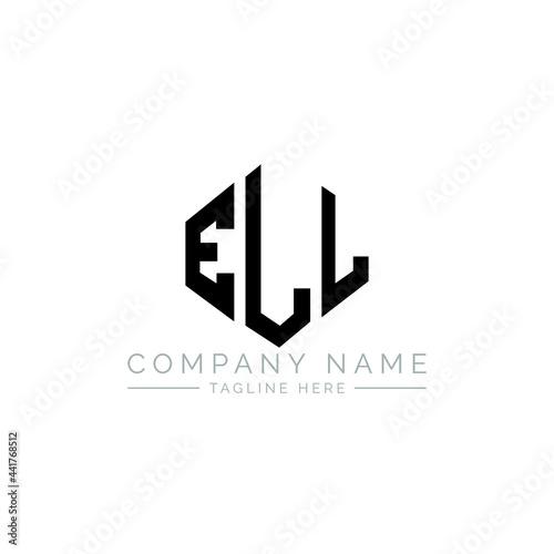 ELL letter logo design with polygon shape. ELL polygon logo monogram ...