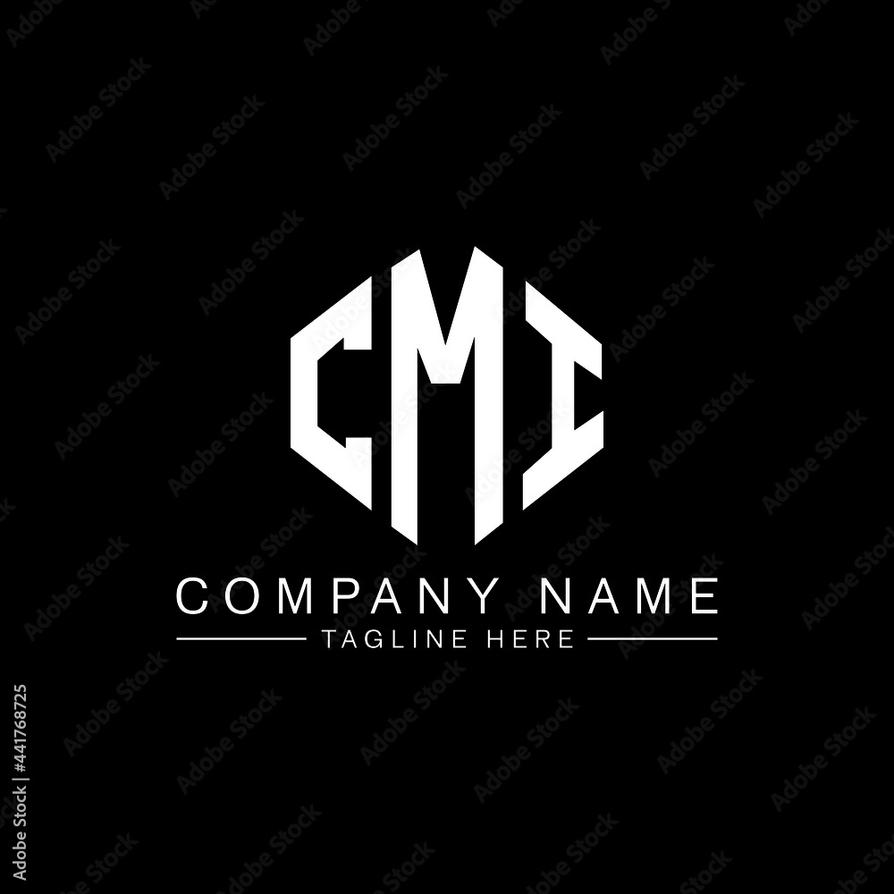 Image vectorielle Stock CMI letter logo design with polygon shape. CMI ...