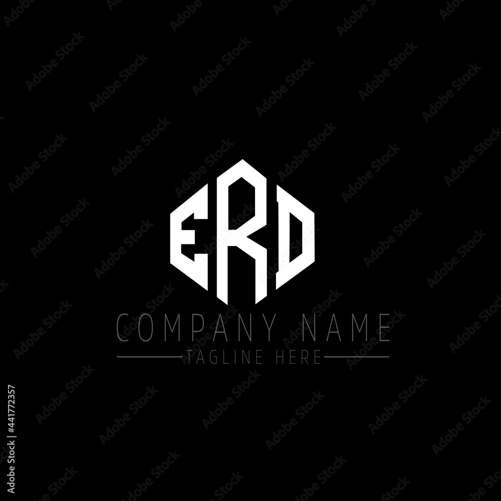 Image vectorielle Stock ERD letter logo design with polygon shape. ERD ...