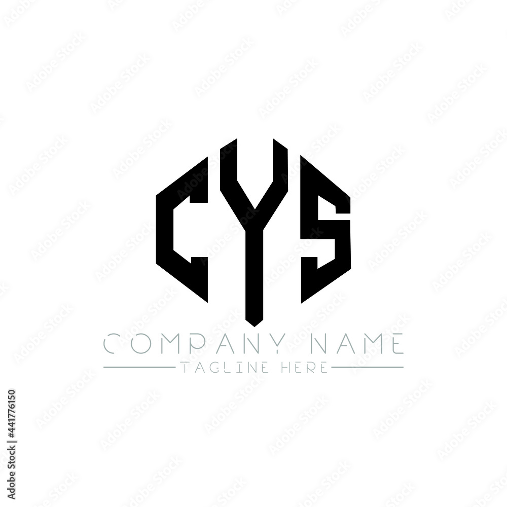 CYS letter logo design with polygon shape. CYS polygon logo monogram ...