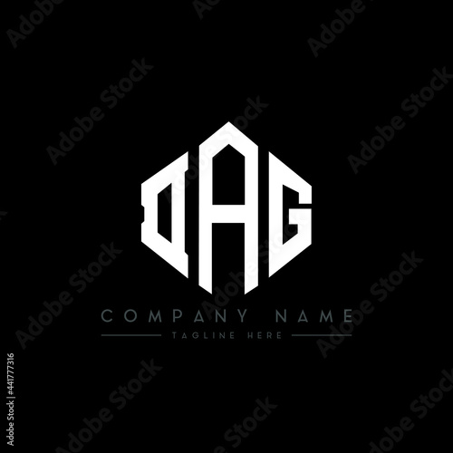 DAG letter logo design with polygon shape. DAG polygon logo monogram ...