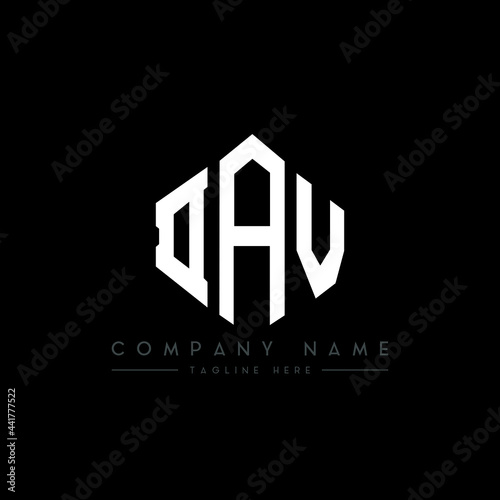 DAV letter logo design with polygon shape. DAV polygon logo monogram ...