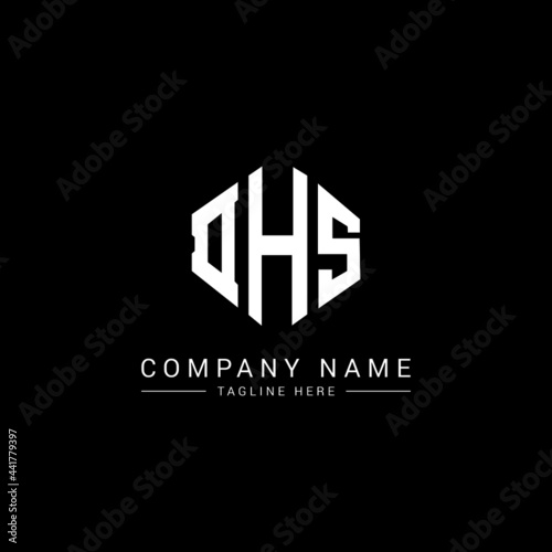 Dhs Letter Logo Design With Polygon Shape Dhs Polygon Logo Monogram Dhs Cube Logo Design Dhs