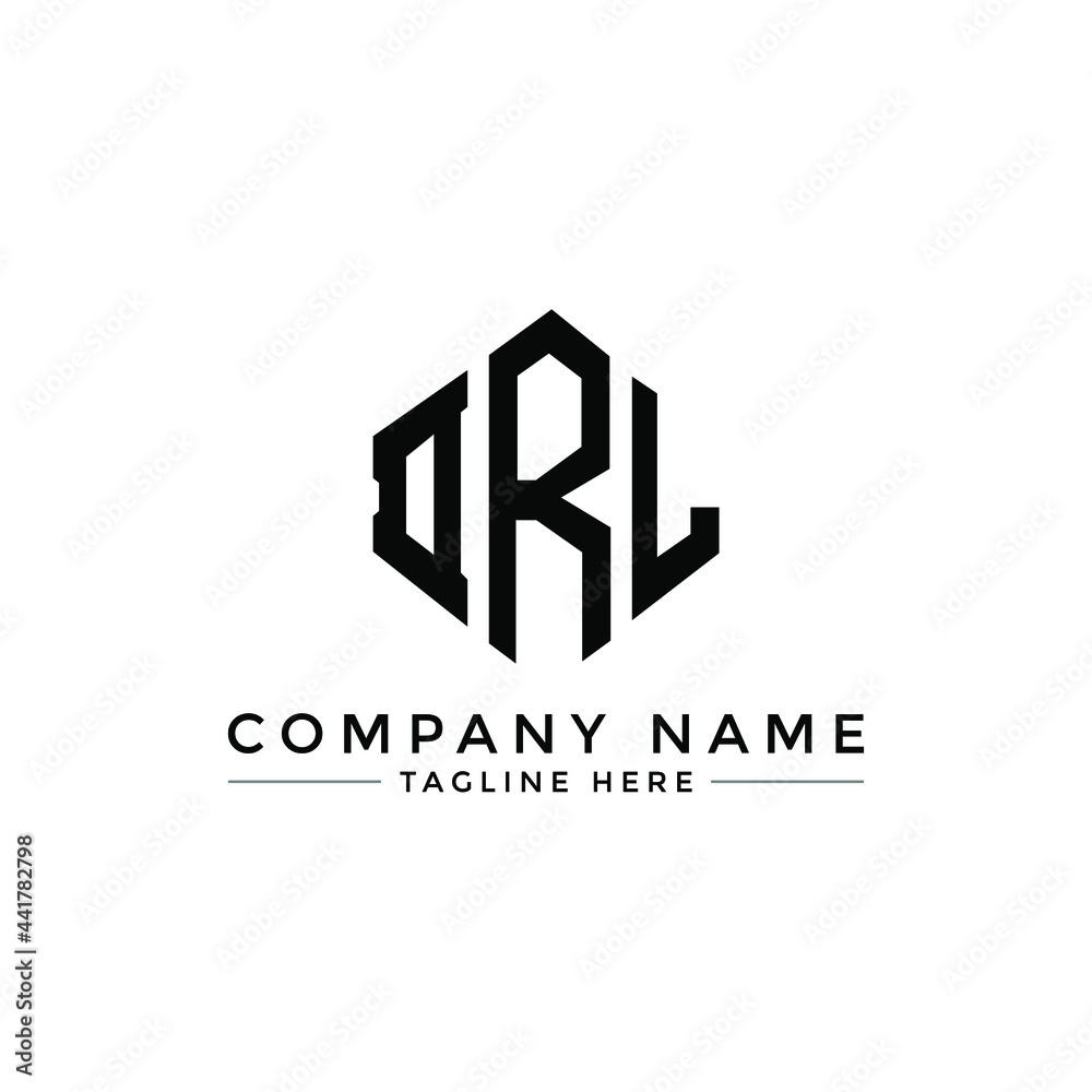DRL letter logo design with polygon shape. DRL polygon logo monogram ...