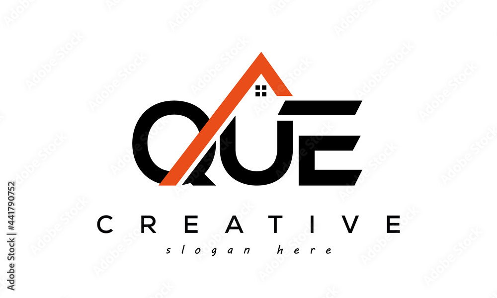 initial QUE letters real estate construction logo vector Stock Vector ...