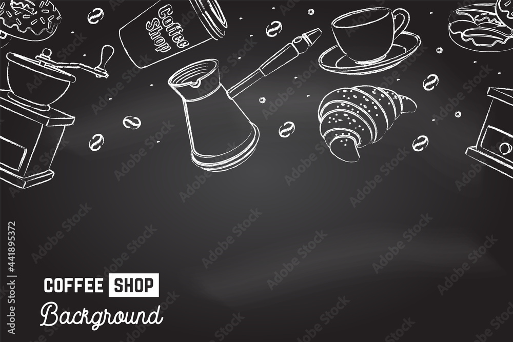 Seamless pattern for coffee shop, restaurant, cafe, bar. Cafe menu ...