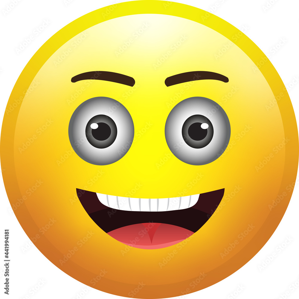 Modern Smileys Emoticons Emoji icons illustration with a happy face ...