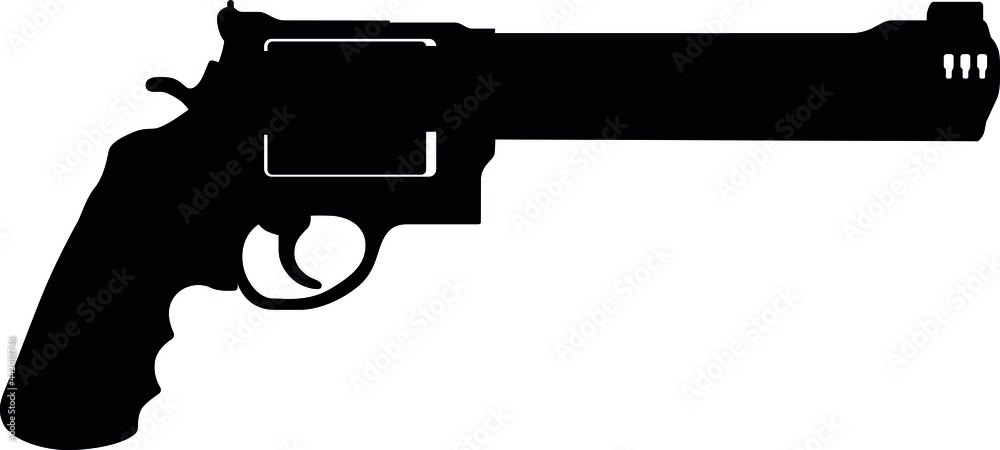 Model 500 Revolver .500 Drum Revolver. Detailed vector illustration ...