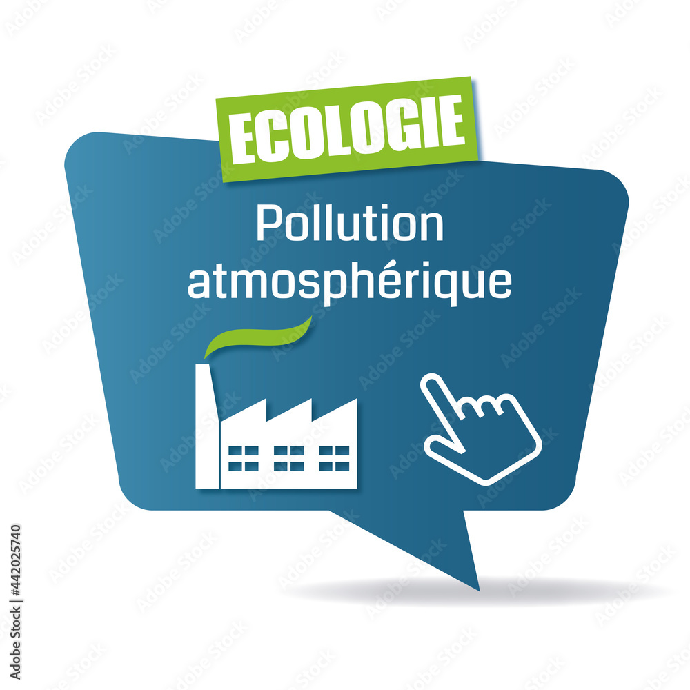 Logo pollution atmosphérique. Stock Vector | Adobe Stock