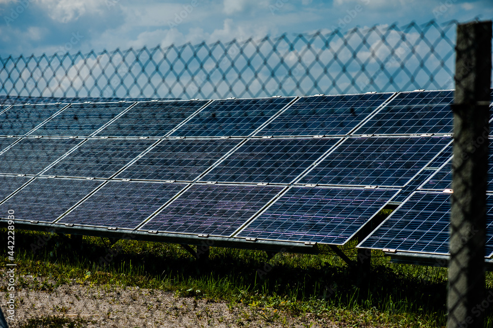Photovoltaic power station, also known as a solar park, solar farm, or ...