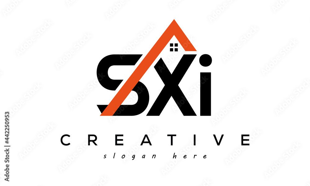 initial SXI letters real estate construction logo vector Stock Vector ...